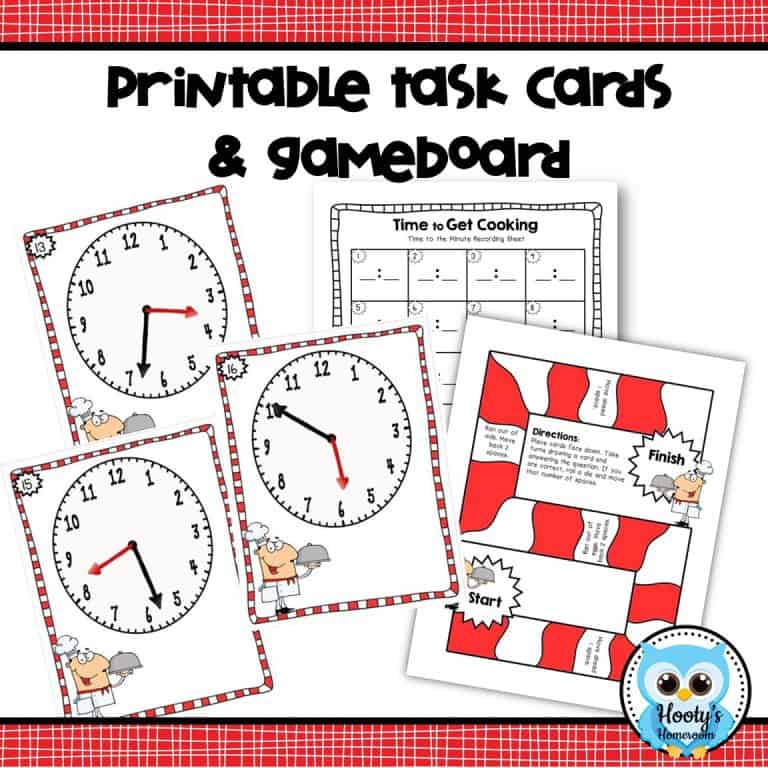 Telling Time to the Minute Task Cards - Hooty's Homeroom