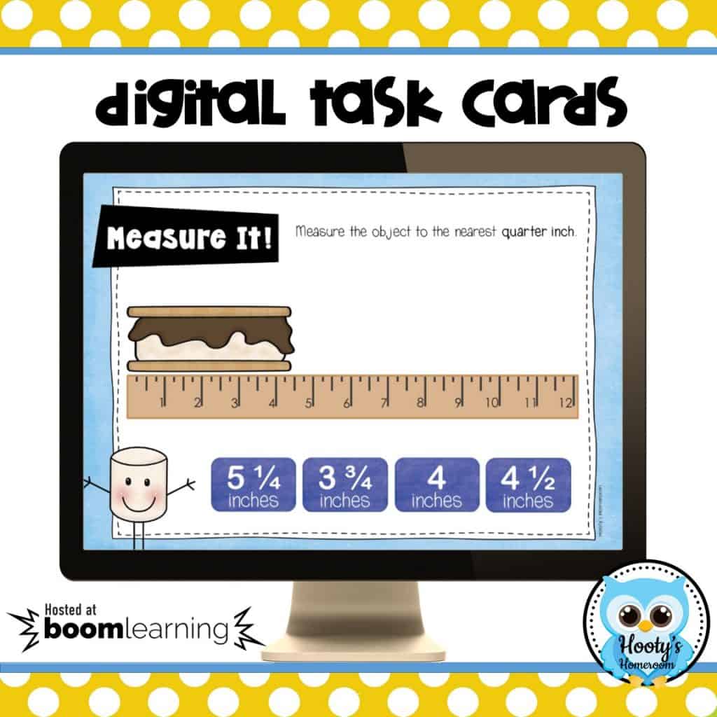 Measuring to the Quarter Inch Task Cards - Hooty's Homeroom