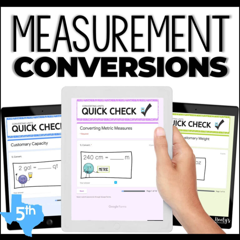 Measurement Conversions using Google Forms - Hooty's Homeroom