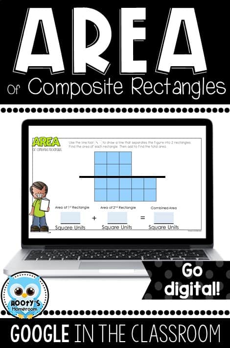 Area of Composite Rectangles Digital Task Cards - Hooty's Homeroom
