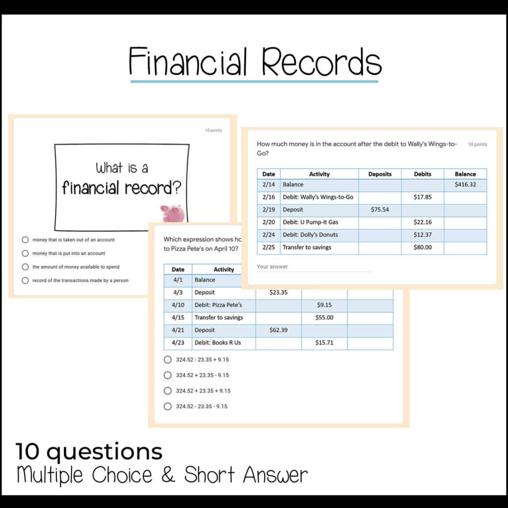 Personal Finance Literacy using Google Forms - Hooty's Homeroom