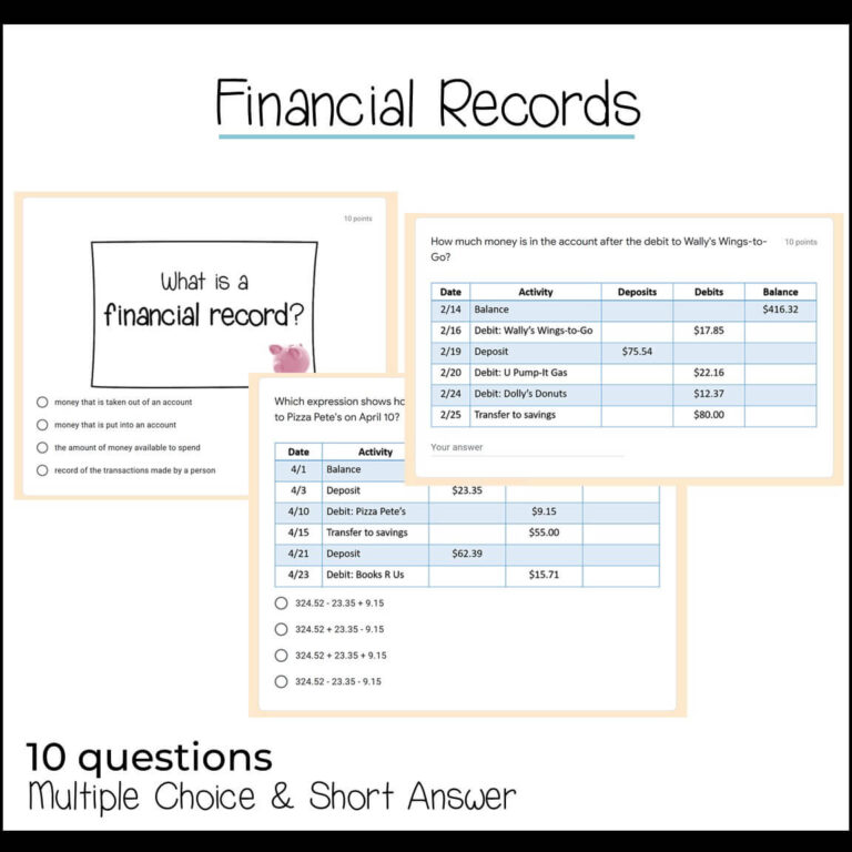 Personal Finance Literacy using Google Forms - Hooty's Homeroom
