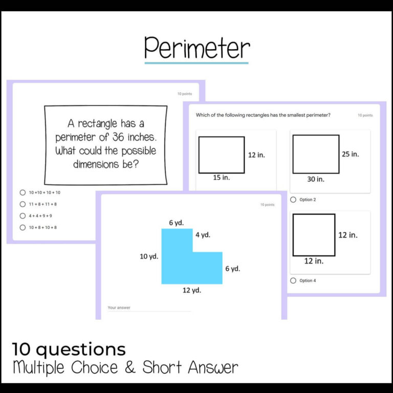 Area and Perimeter Using Google Forms - Hooty's Homeroom
