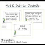Adding and Subtracting Decimals Using Google Forms