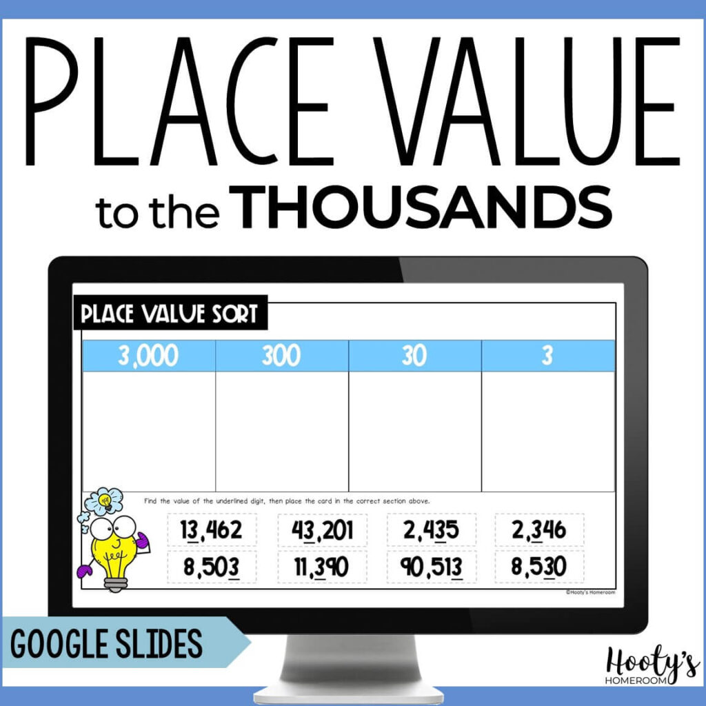 Place Value Sort | Thousands Place - Hooty's Homeroom