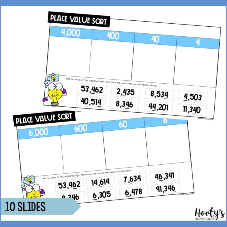 Place Value Sort | Thousands Place - Hooty's Homeroom