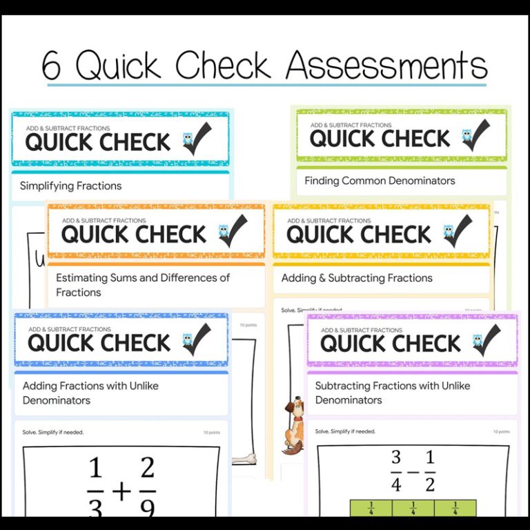 Adding and Subtracting Fractions Using Google Forms