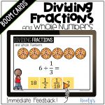 Dividing Unit Fractions and Whole Numbers Using Models Boom Cards