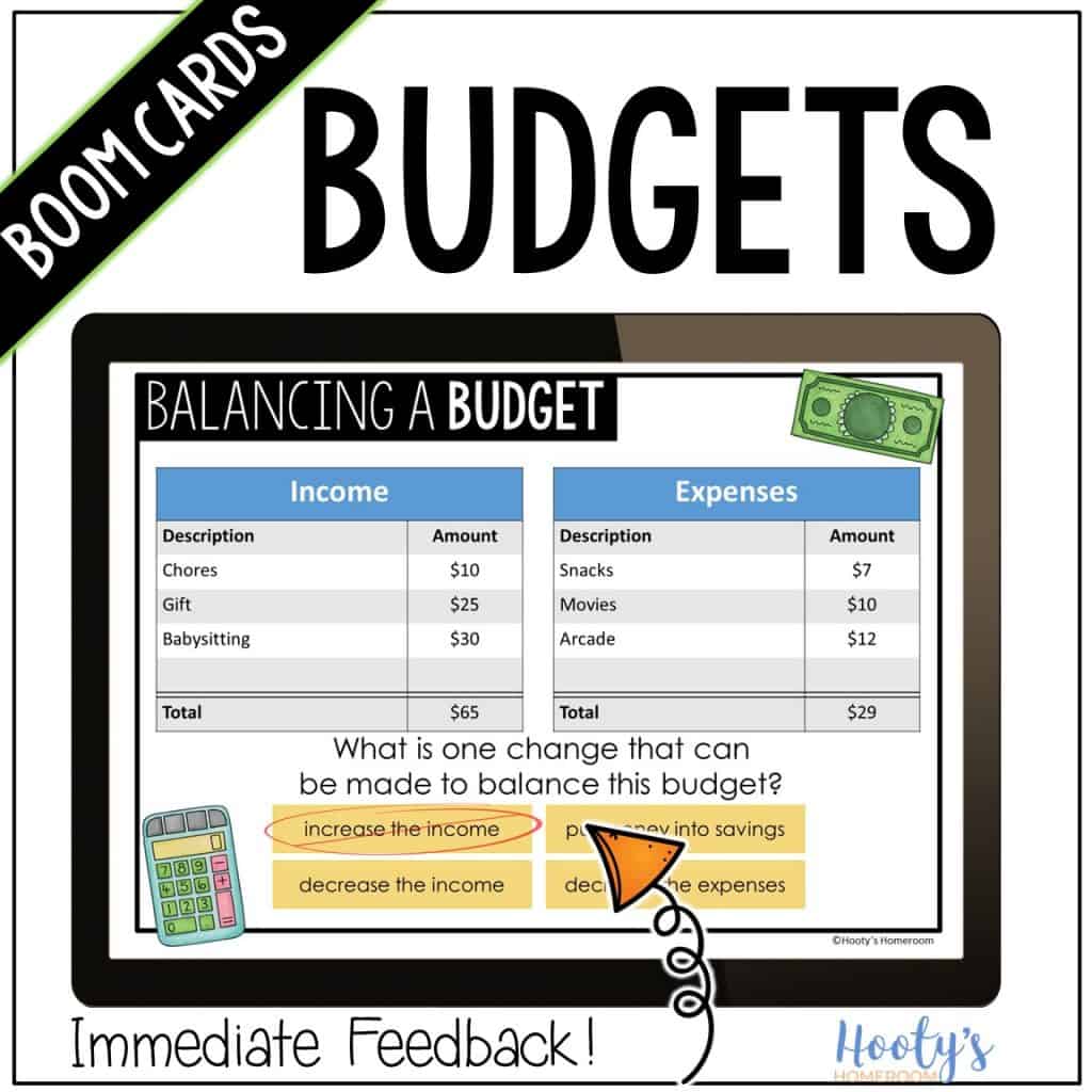 Balancing a Budget Boom Cards