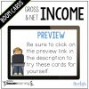 Gross and Net Income Financial Literacy Boom Cards