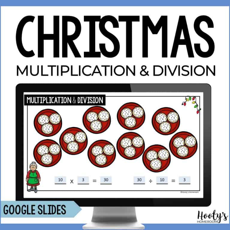 Christmas Multiplication and Division Google Slides
