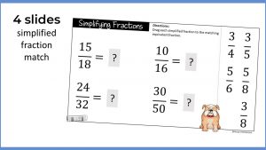 Simplifying Fractions Activities Google Slides