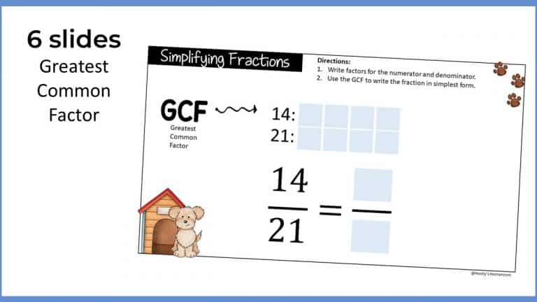 Simplifying Fractions Activities Google Slides