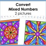 Improper Fractions and Mixed Numbers Color by Number - Hooty's Homeroom