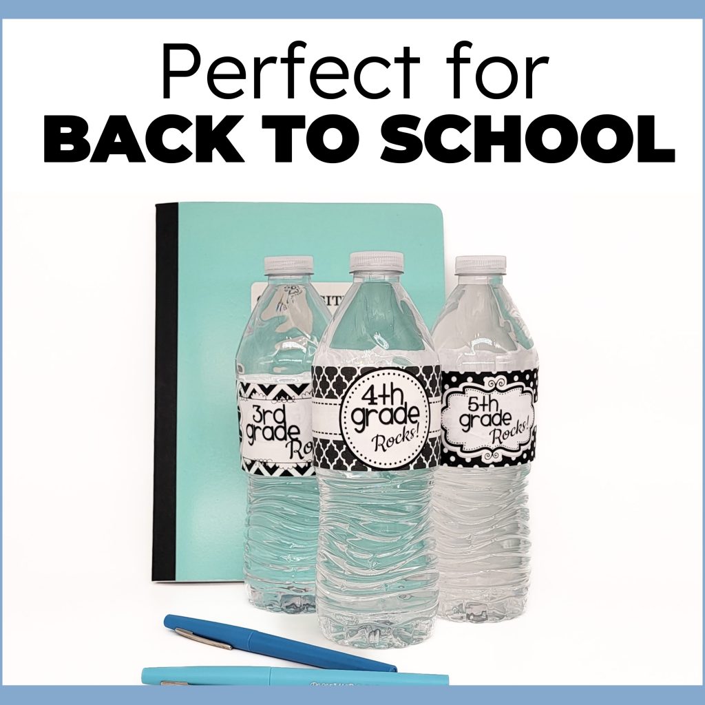 Water Bottle Labels – Editable Back to School Gifts - Hooty's Homeroom