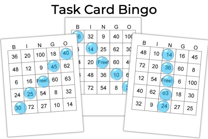 Task Card Bingo: A Simple Way to Turn Your Favorite Task Cards Into an ...