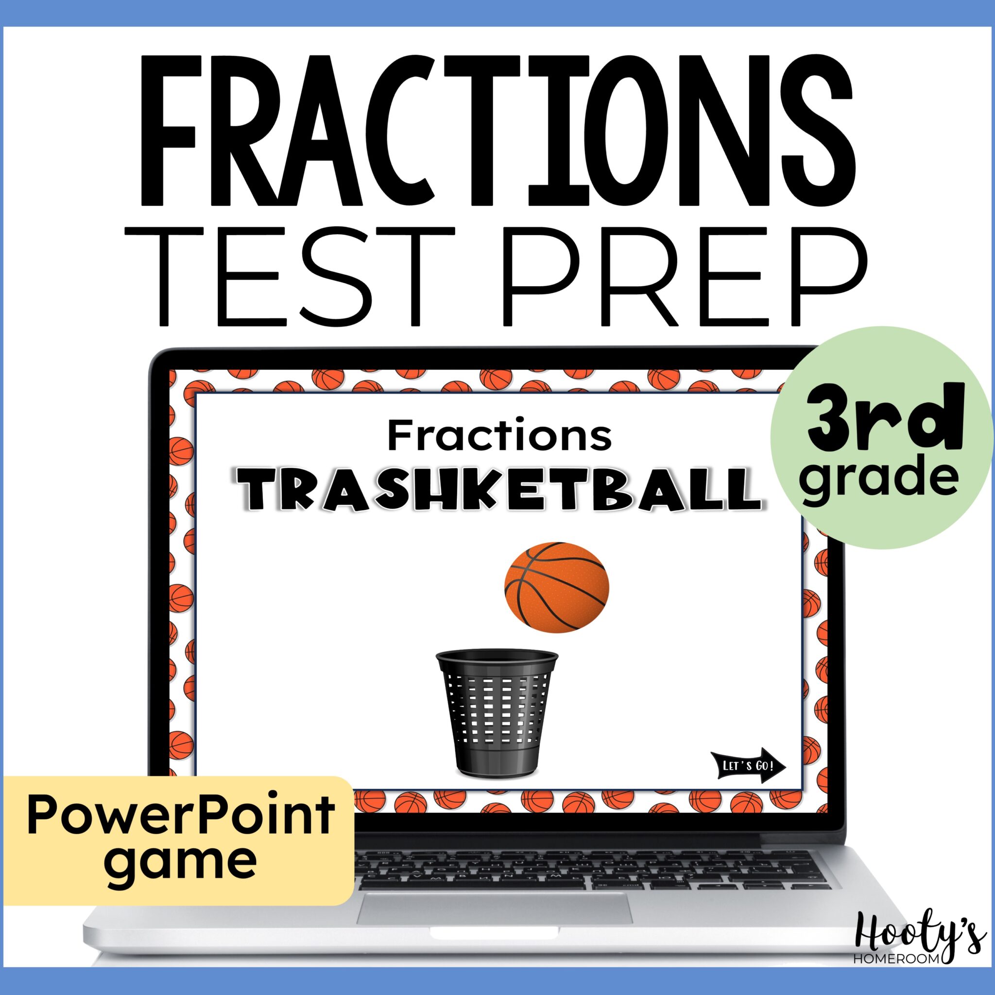 3rd Grade Fractions Trashketball Game – Fractions Review Game - Hooty's ...