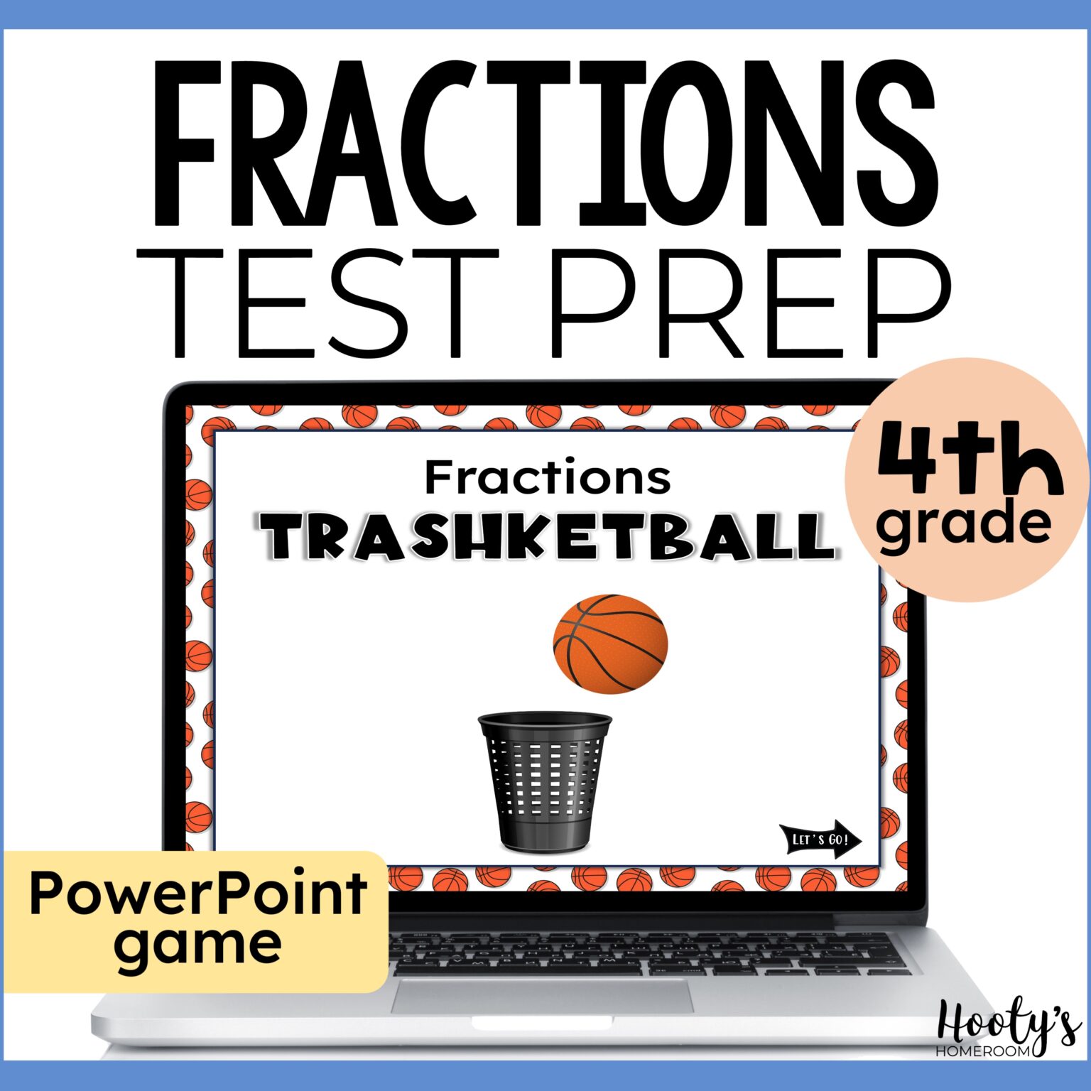 4th Grade Fractions Trashketball Game – Fractions Review Game - Hooty's ...