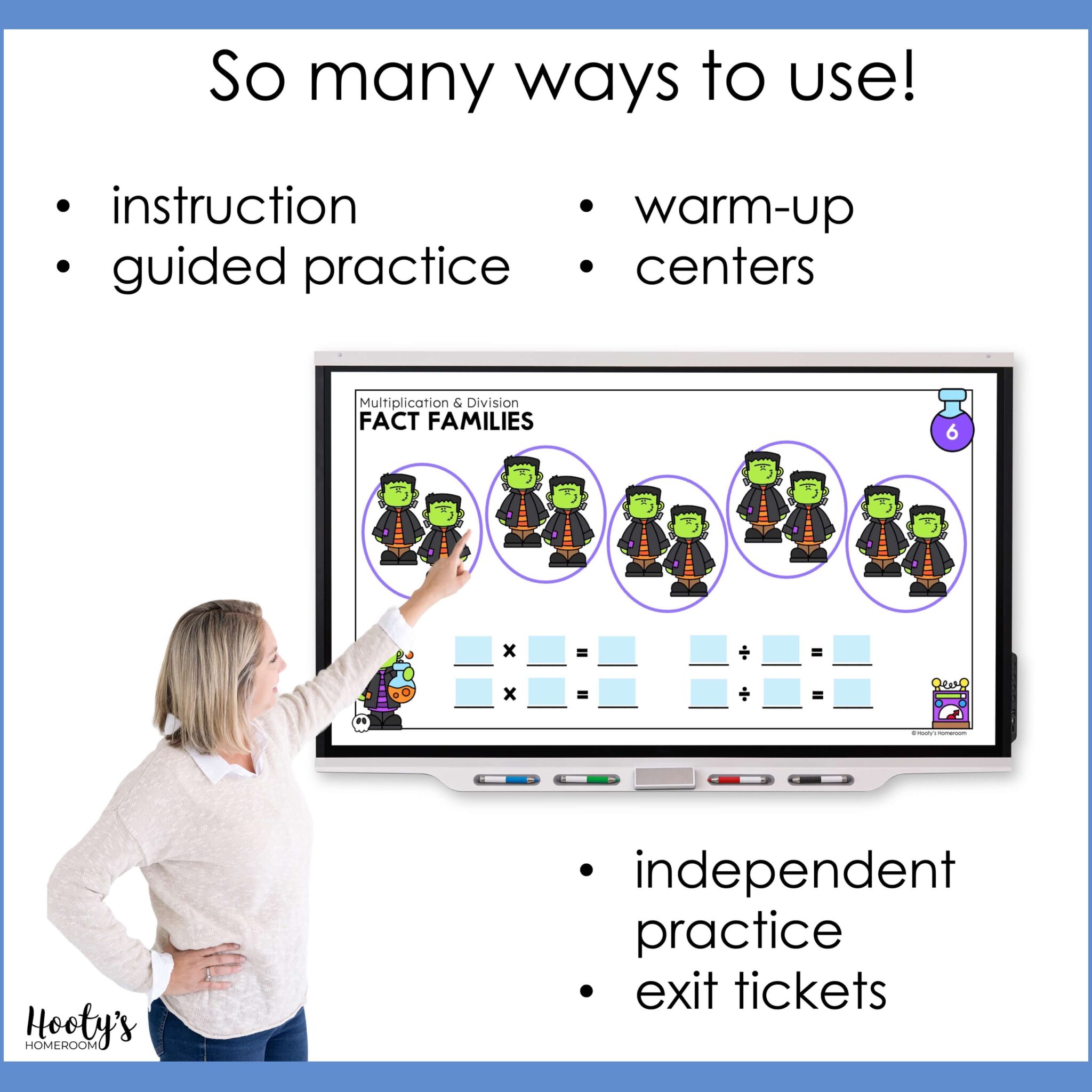Halloween Fact Families Google Slides - Hooty's Homeroom