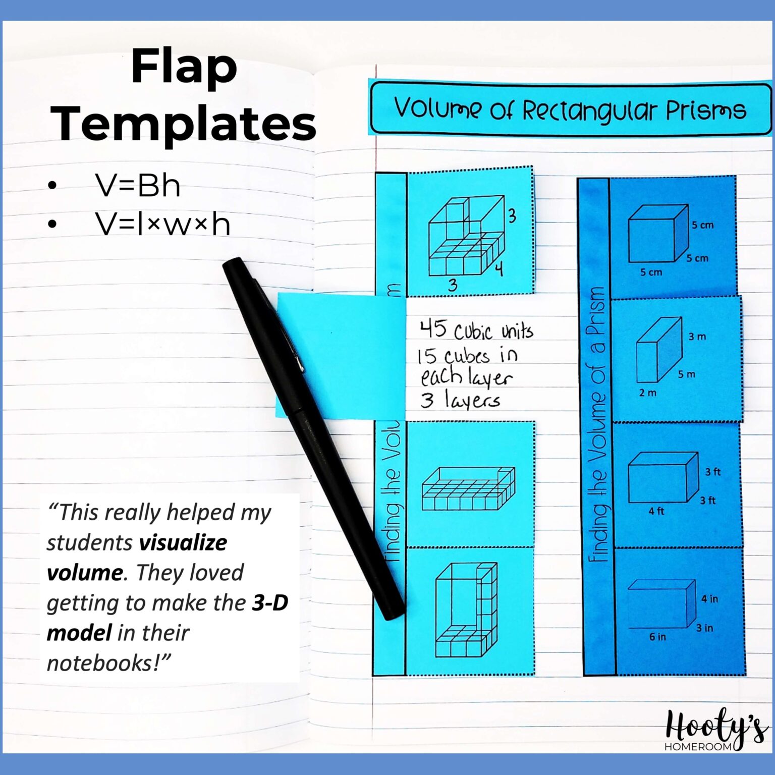 Volume of Rectangular Prisms With Cubes - Hooty's Homeroom