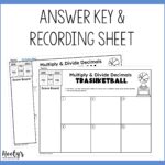 Multiply and Divide Decimals Word Problems Trashketball Game - Hooty's ...