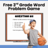 Free Addition & Subtraction Trashketball Game for 3rd Grade