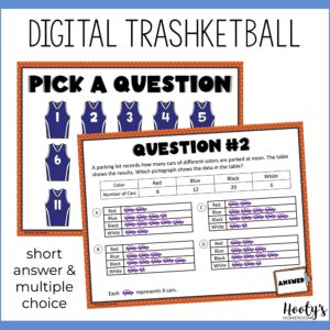 3rd Grade Data Analysis Review Trashketball Game - Hooty's Homeroom