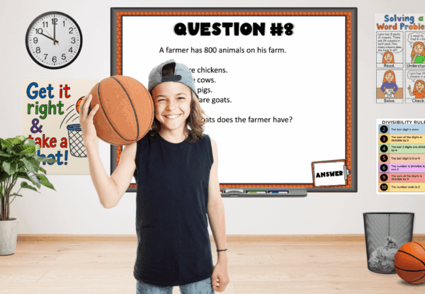 Trashketball Review Game – Fun Math Practice for Grades 3–5