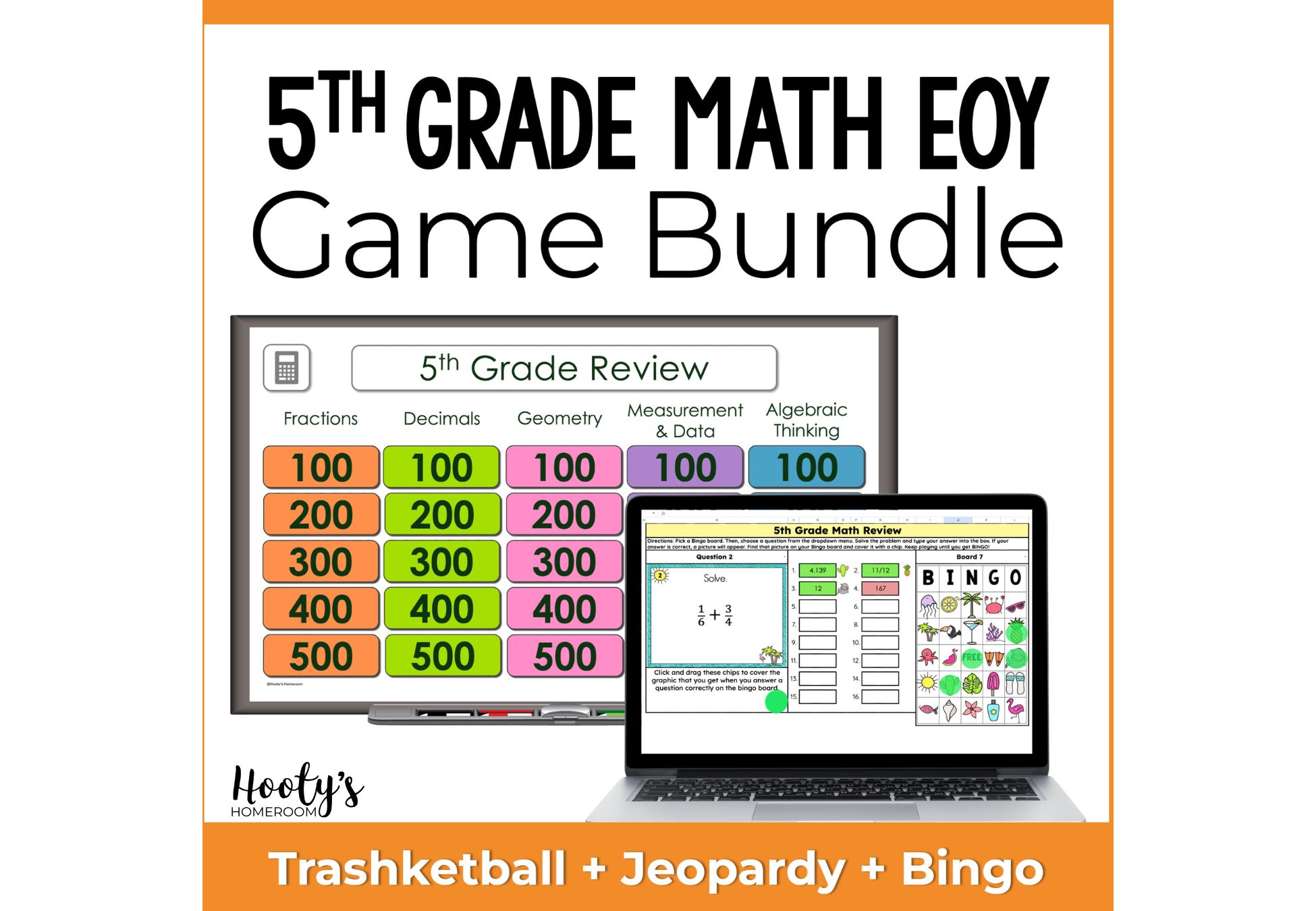 End of Year 5th Grade Math Review Games & Activities