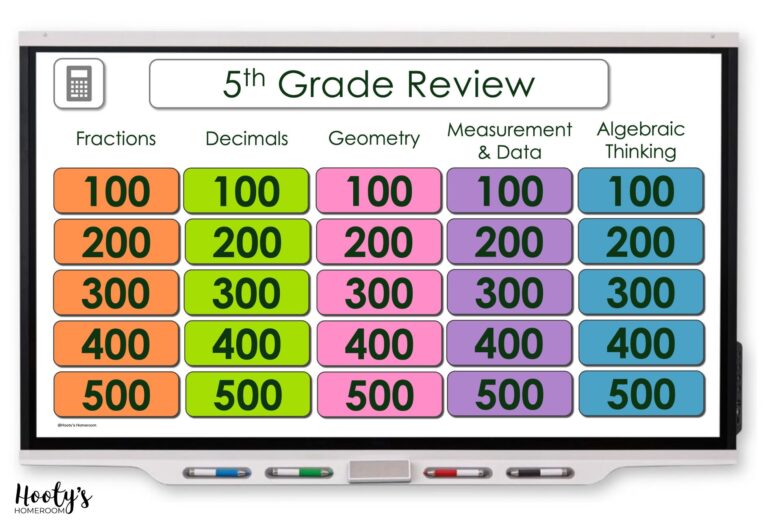 End of Year 5th Grade Math Review Games & Activities
